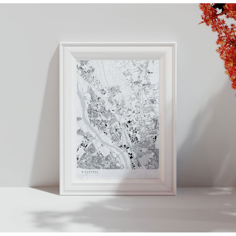 Plakat Białołęka - plakat z mapą dzielnicy | dzielnice Warszawy