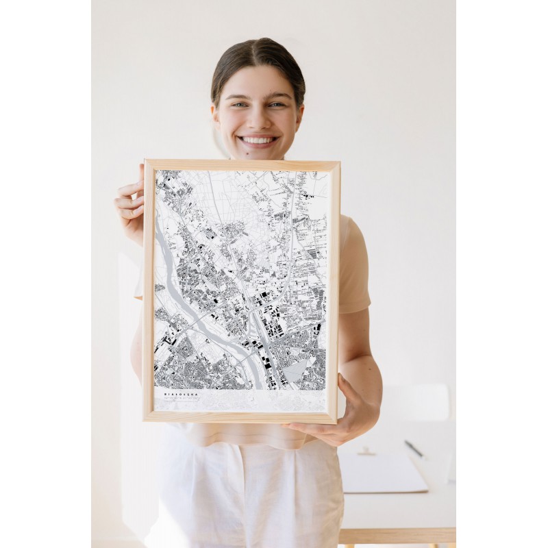 Plakat Białołęka - plakat z mapą dzielnicy | dzielnice Warszawy