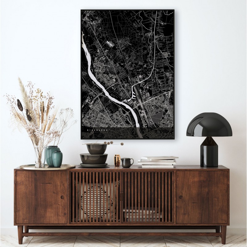 Plakat Białołęka - plakat z mapą dzielnicy | dzielnice Warszawy