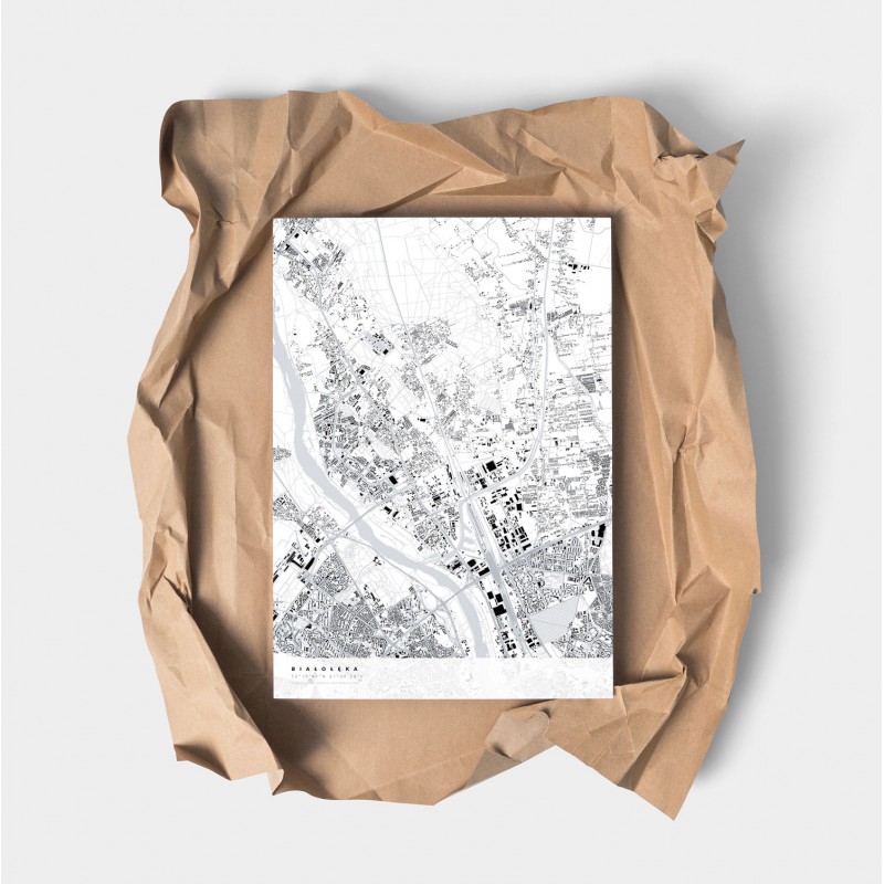 Plakat Białołęka - plakat z mapą dzielnicy | dzielnice Warszawy