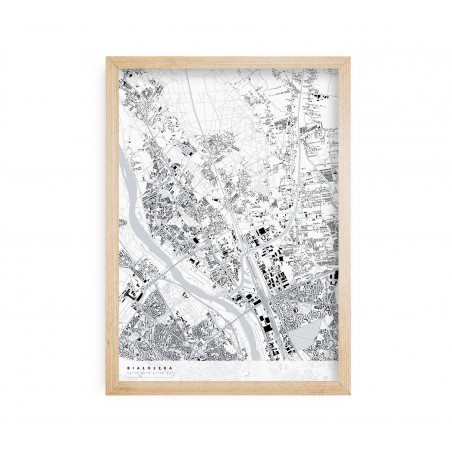 Plakat Białołęka - plakat z mapą dzielnicy | dzielnice Warszawy